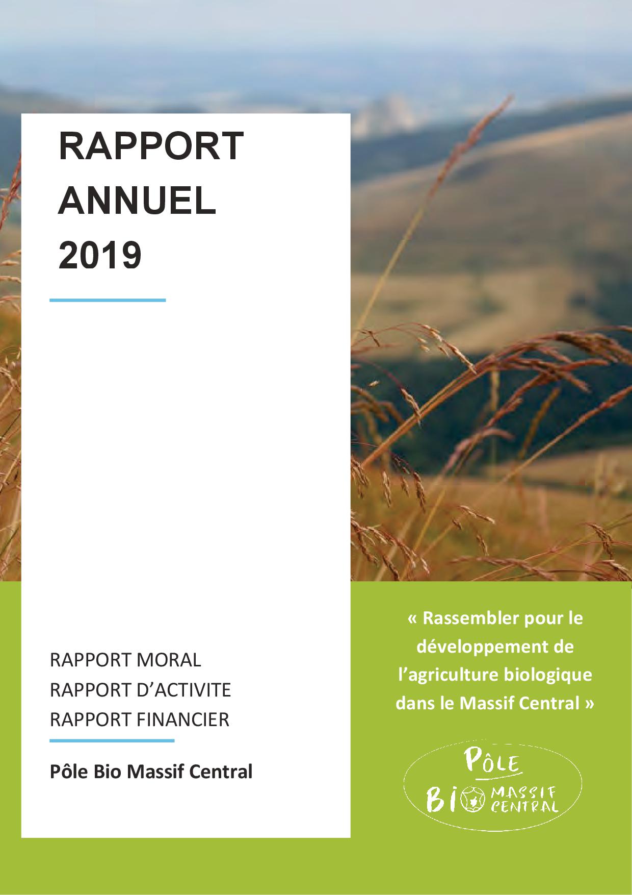 Rapport annuel 2019 du Pôle Bio Massif Central - Pôle Bio Massif Central